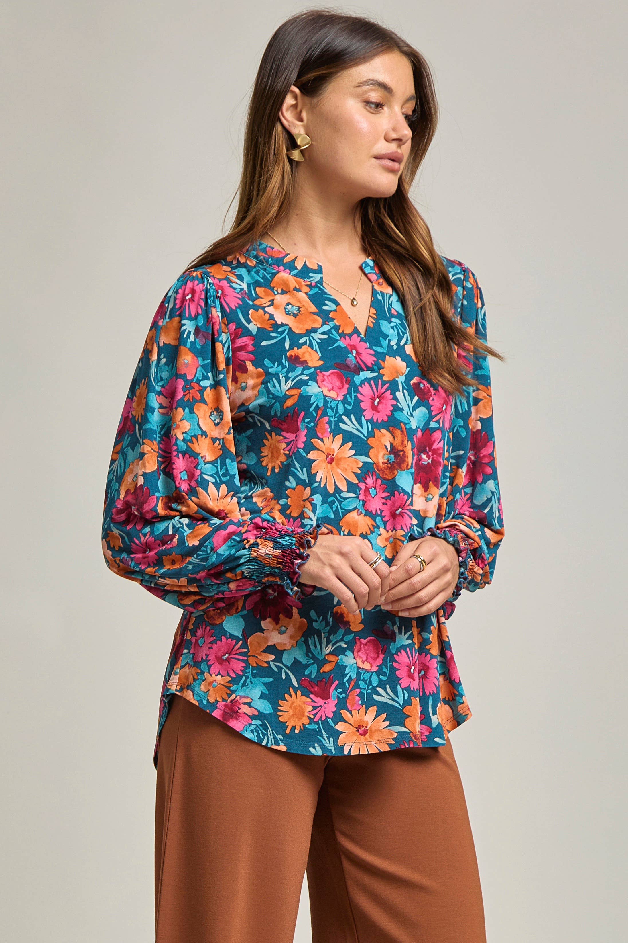 Multi-Color Smock Top – Zella Rose Boutique